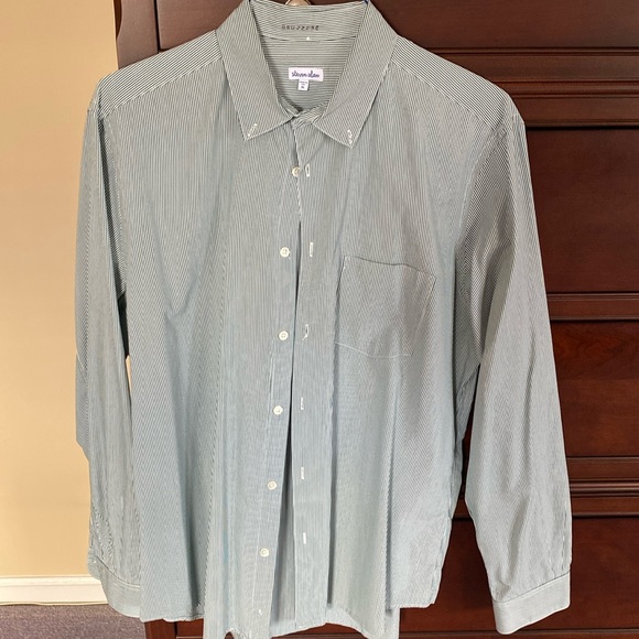 Steven Alan | Shirts | Steven Alan Greenwhite Striped Shirt | Poshmark